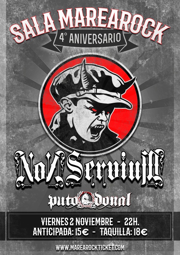 Entradas Non Servium en el 2 de Octubre | Taquilla.com