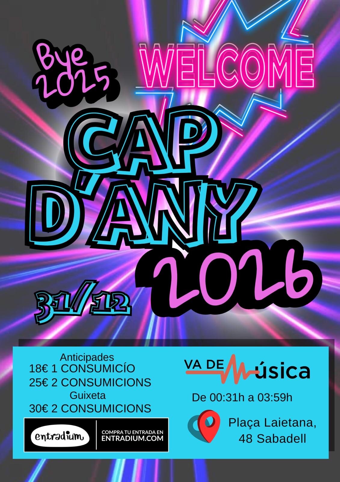 Welcome 2026 Sala Vade Música 2026 | Taquilla.com