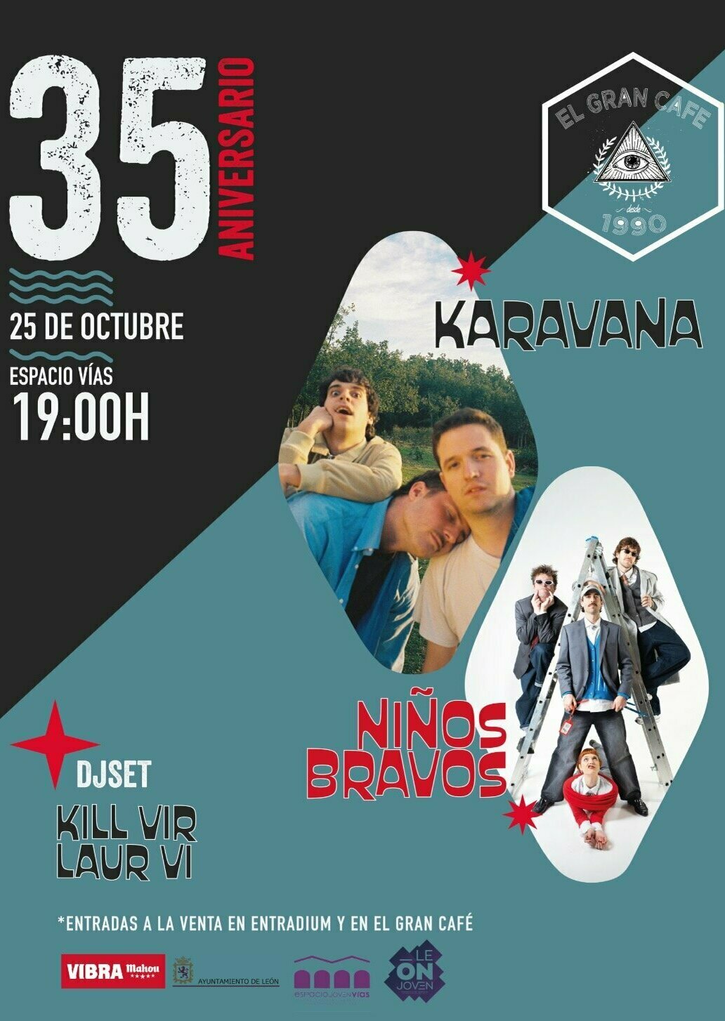 Entradas Karavana & Niños bravos en Espacio Vias el 25 de Octubre