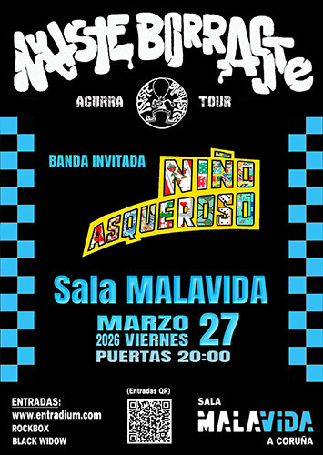 Entradas Naste Borraste + Niño Asqueroso en SALA MALAVIDA