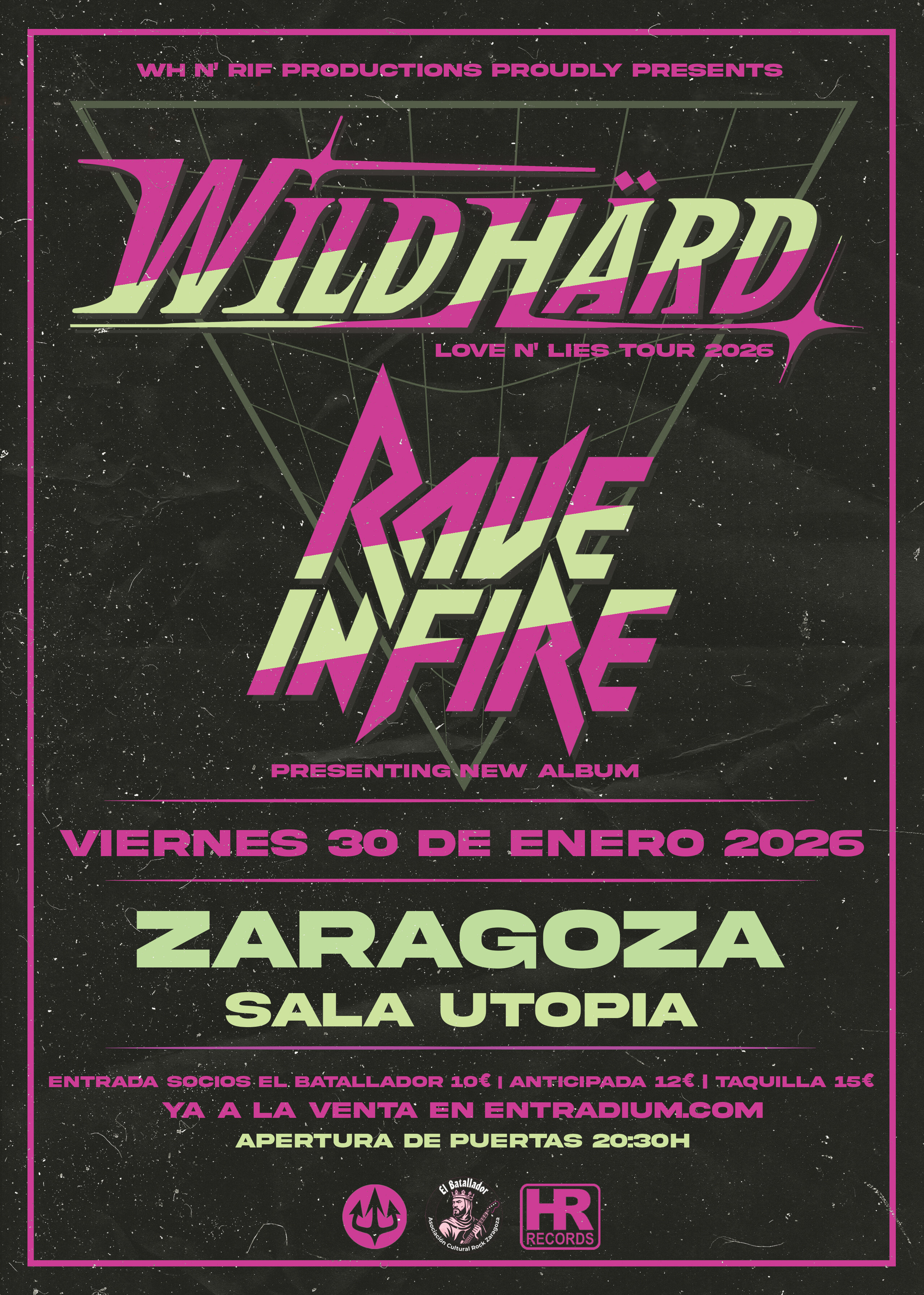 Entradas Wildhärd y Rave in Fire en Sala Utopía el 30 de Enero
